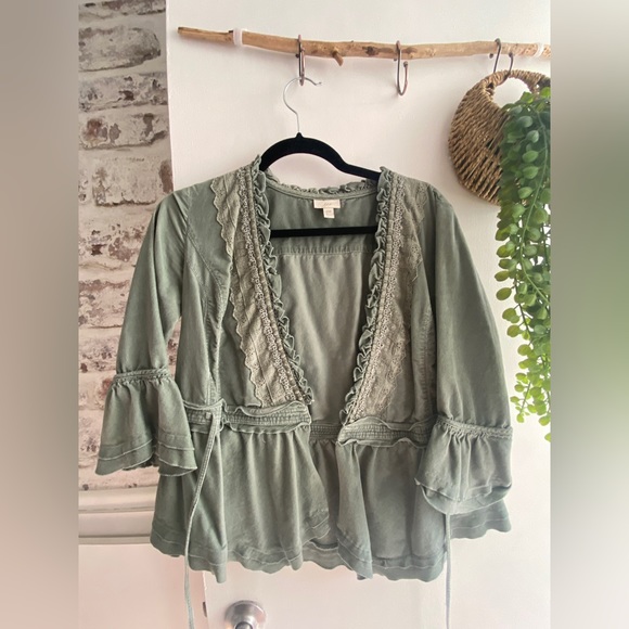 J. Jill | Tops | Jjill Xsp Sage Green Jacket | Poshmark